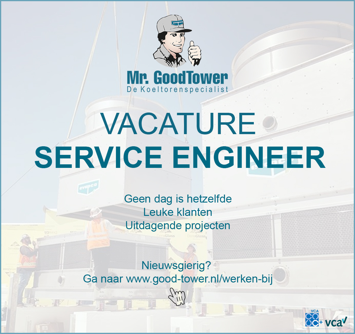 Werken bij Mr. GoodTower De Koeltorenspecialist